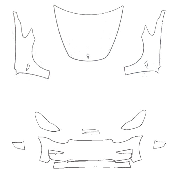 Kit face avant PPF prédécoupé Tesla Model 3 | Model Sport