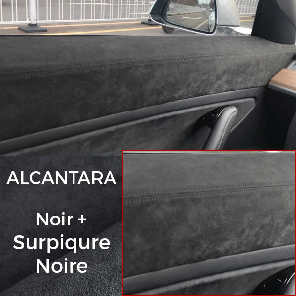 Alcantara® door panel trim Tesla Model 3 | Model Sports
